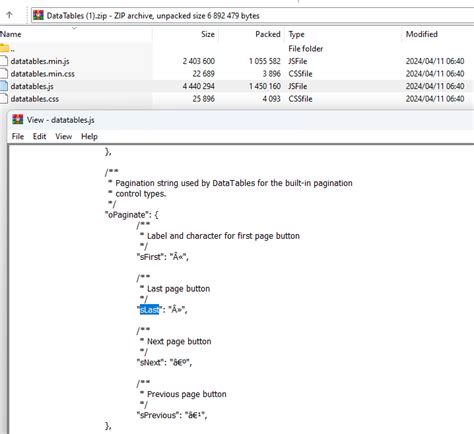 paging controls render issue — datatables forums