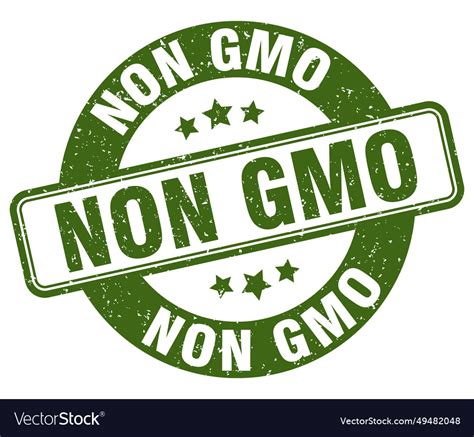 Non Gmo Stamp Non Gmo Label Round Grunge Sign Vector Image