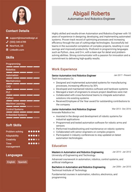 18 Industrial Automation Engineer Resume Examples And Templates For 2024 Resumedesign Ai