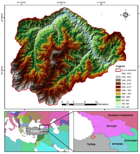 The Location Geographical Coordinates And Elevation Distribution Map Download Scientific