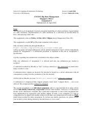 Assignment Pdf School Of Computing Information Technology University Of Wollongong Session