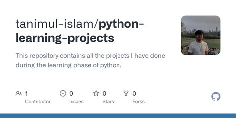 Github Tanimul Islampython Learning Projects This Repository