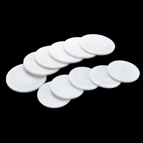 Easyfa 10pcs Solid Ptfe Sheet Thick 11523mm Round High
