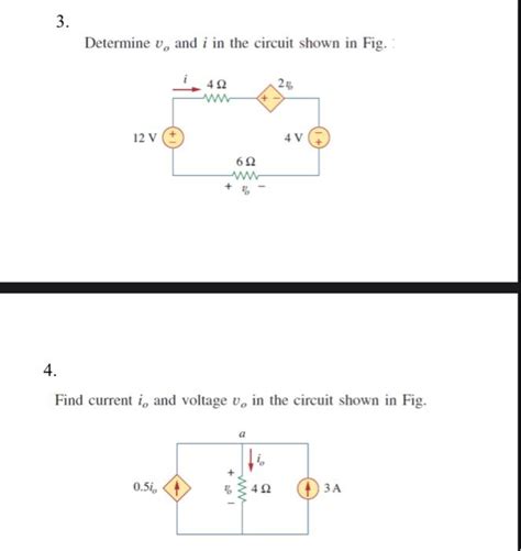 Solved Determine Vo And I In The Circuit Shown In Fig Chegg
