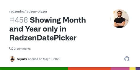 showing month and year only in radzendatepicker · issue 458 · radzenhq