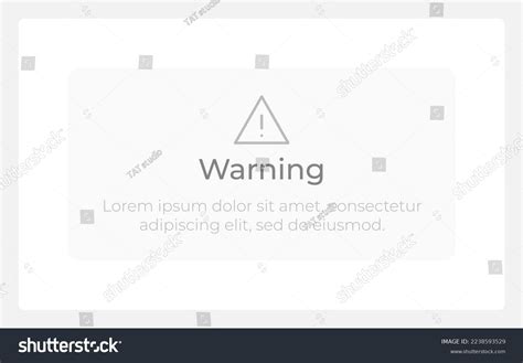 Caution Message Ui Element Template Editable Stock Vector Royalty Free