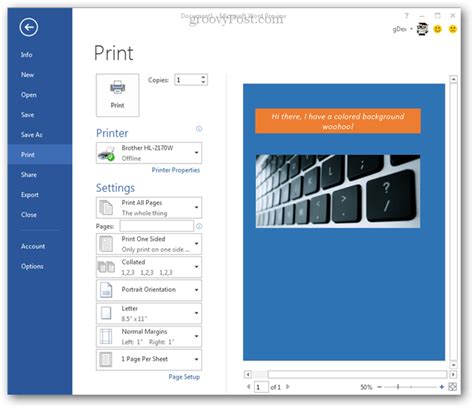 How To Print With Background Page Color Word Super User