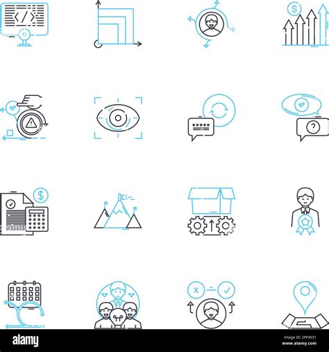 Alliance Linear Icons Set Unity Partnership Bond Collaboration Coalition Teamwork