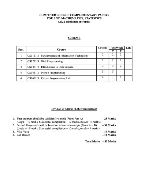 Hhsdfg 1663050373 Syllabus Computer Science Complementary Papers