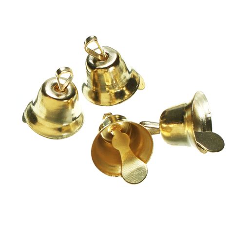 120pcs Metal Bell Set Golden Mini Ring Bell Jewelry Pendants Wind Chime