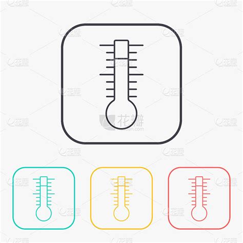 温度计的矢量轮廓图标