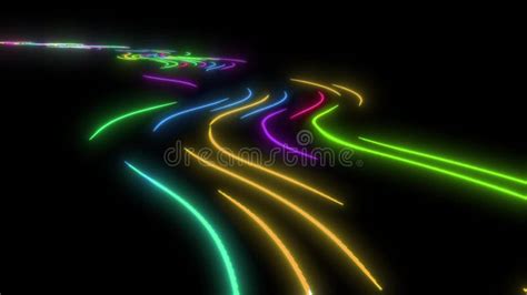 futuristic neon curve road track able to loop endless stock footage