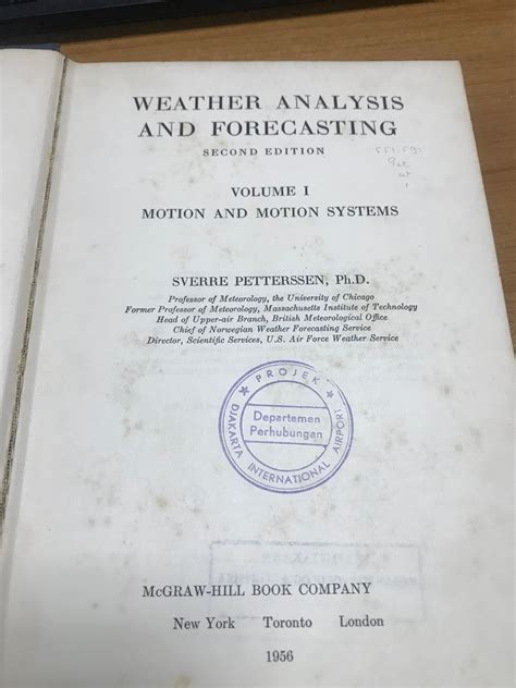 Weather Analysis And Forecasting Volume I Bmkg E Library