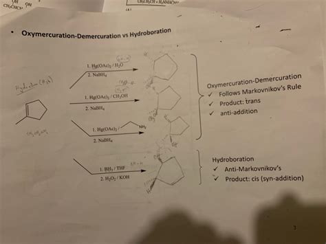 Solved Ch Он Ai Oxymercuration Demercuration V 1