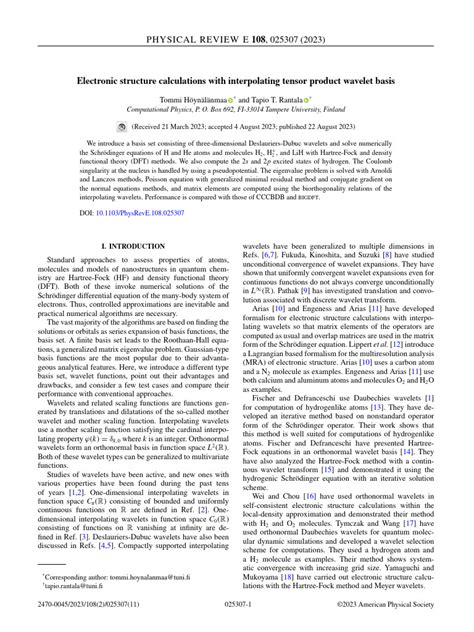 electronic structure calculations with interpolating tensor product