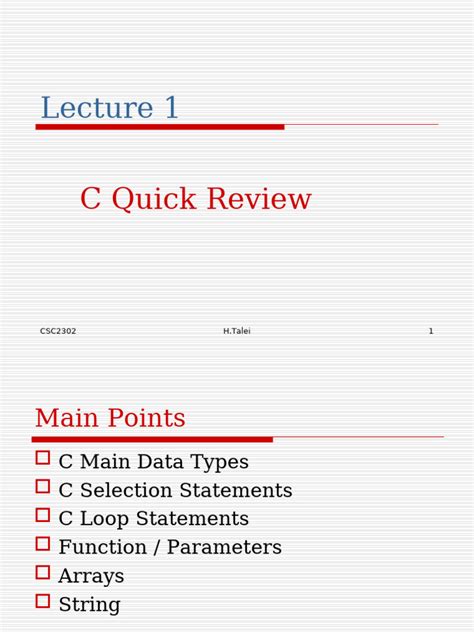 Chapter1 C Review Pdf