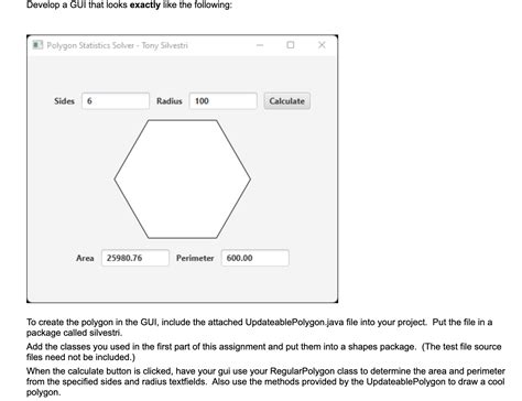 Solved Modify The Following Polygon GUI App In Java To Have Chegg Com
