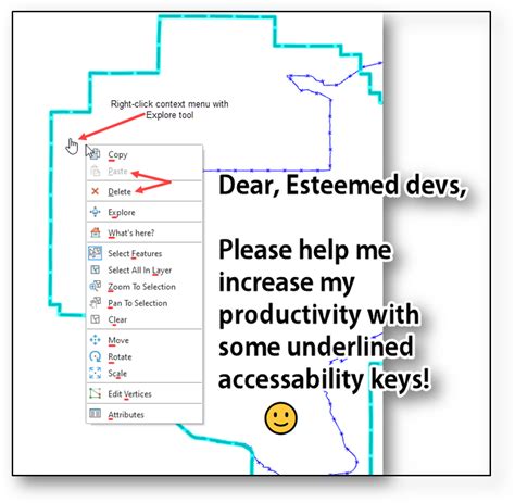 Implement Right Click Menu Single Key Accelerators Esri Community