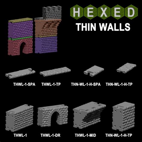 Descargar Hexed Terrain Thin Straight Walls De Cold War Miniatures
