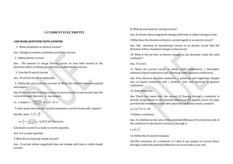 Physics Chapter Wise Important Questions Ii Puc Pdf Physics Science