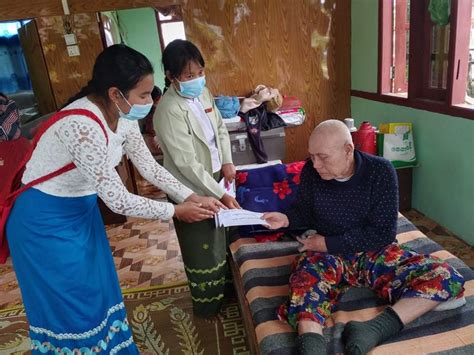 ဖရူဆိုမြို့နယ်အတွင်းရှိ မသန်စွမ်းသူများအား အိမ်တိုင်ရာရောက် ထောက်ပံ့ငွေများ သွားရောက်ပေးအပ