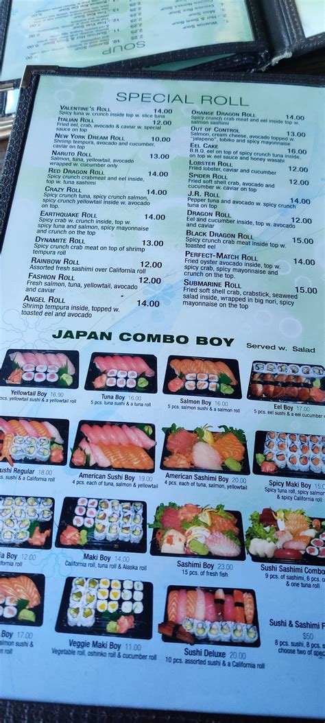 Menu At Jr Asian Fusion Restaurant Long Beach