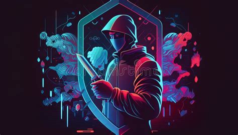 Cyber Security Protect Your Network With Firewall And Encryption Ai Generated Stock