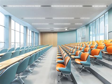 3d Rendering Interior Of A Lecture Hall University Classroom Design In 3d Lecture Hall With Rows