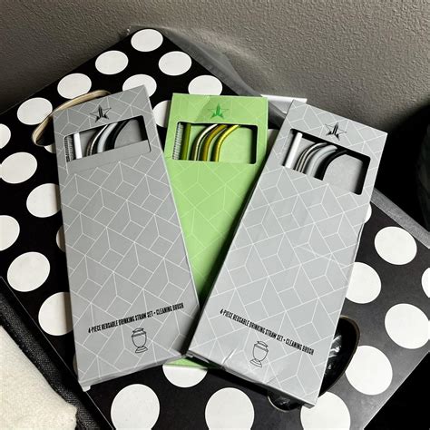 Jeffree Star 4pc Metal Stainless Steel Reusable... - Depop