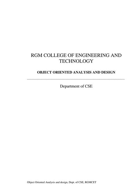 Solution Object Oriented Analysis And Design Complete Tutorial Guide