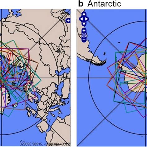 Area Coverage For A Typical 24 H Period Of The A Arctic And B