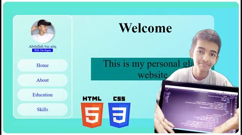 build glass website just using html and css tutorial pritom s codes youtube