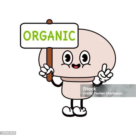 비문 유기 성격을 가진 귀여운 재미있는 버섯 벡터 손으로 그린 전통 만화 빈티지 복고풍 카와이 캐릭터 일러스트 레이 션 아이콘 고립 된 흰색 배경 버섯 캐릭터 가을에 대한