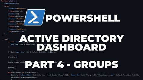 Powershell Project Active Directory Dashboard Part 4 Groups Youtube