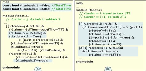 a joint task jt1 in robot r1 written in the prism language as two