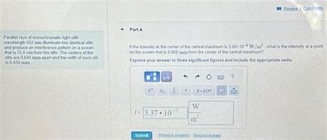 Solved Parallel Rays Of Monochromatic Light With Wavelength Chegg Com