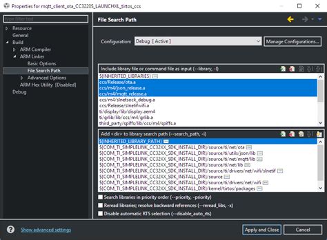 Ccscc3220sf Launchxl Adding Ota To Mqtt Unresolved Symbols Remain Wi Fi Forum Wi Fi Ti
