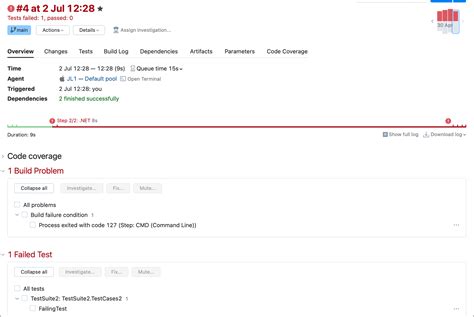 Working With Build And Test Failures TeamCity On Premises Documentation