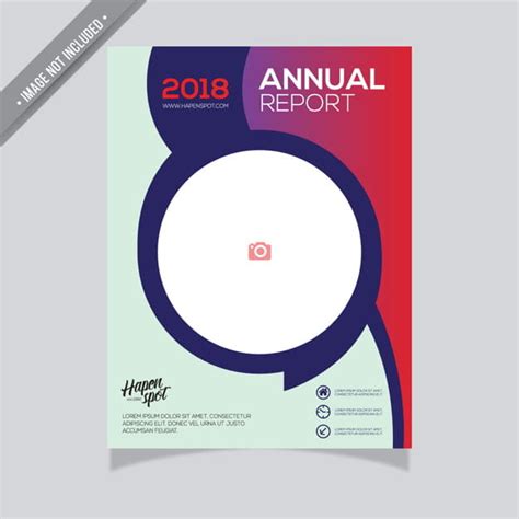 빨강 및 녹색 연례 보고서 디자인 Eps Uidownload