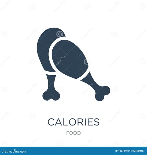 Calories Icon In Trendy Design Style Calories Icon Isolated On White
