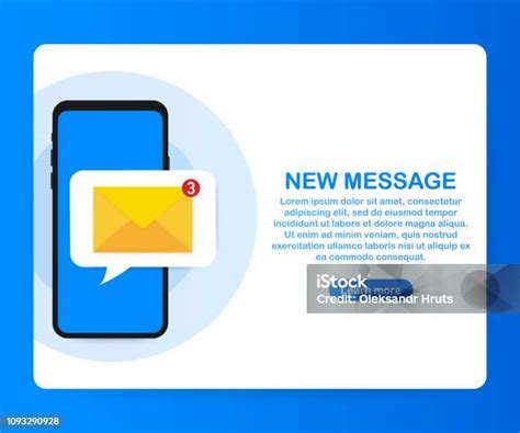 이메일 알림 개념입니다 스마트폰 화면에 새로운 이메일입니다 벡터 일러스트입니다 개념에 대한 스톡 벡터 아트 및 기타 이미지 개념 기포 디자인 Istock