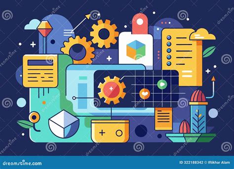 Illustration Showing Product Development Stages Ideation Design Development And Testing