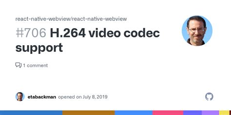 H Video Codec Support Issue React Native Webview React Native Webview GitHub