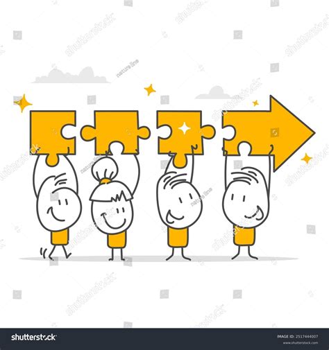 Teamwork Collaboration Business People Employee Connection Stock Vector Royalty Free