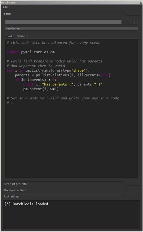 batchtool for maya utility external scripts plugins for maya
