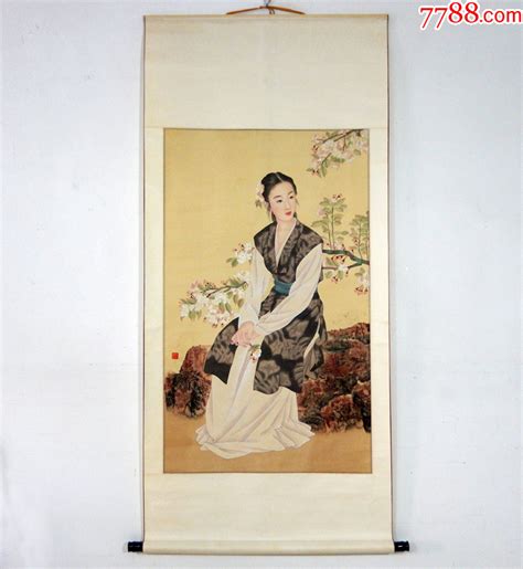 古玩字画收藏名家颜地手绘真迹工笔画美女仕女人物画装饰挂画z831 价格 800元 Se97665439 人物国画原作 零售 7788收藏 收藏热线