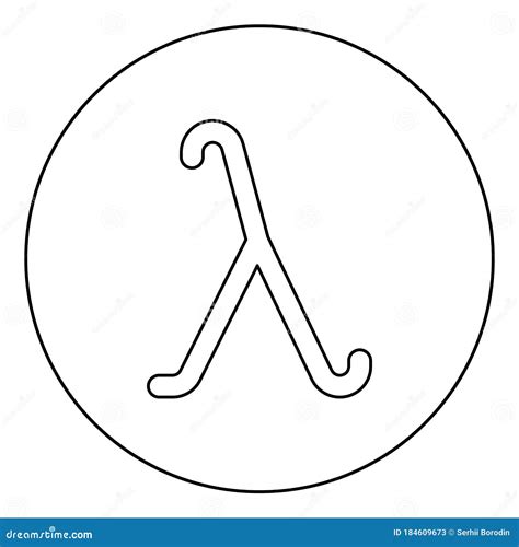 Lambda Greek Symbol Small Letter Lowercase Font Icon In Circle Round