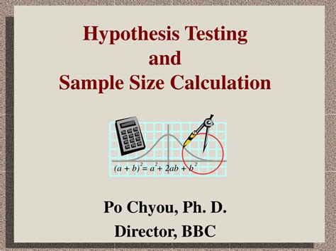 PPT Hypothesis Testing And Sample Size Calculation PowerPoint Presentation ID