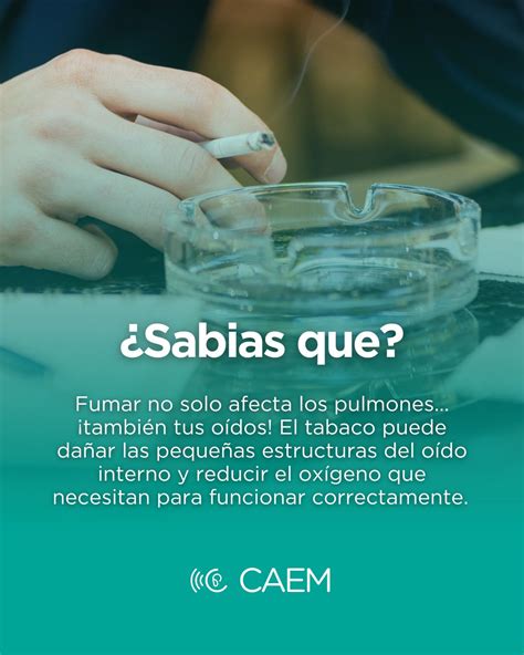 Caem 🚭👂 Fumar No Solo Daña Tus Pulmones También Afecta Tu Audición