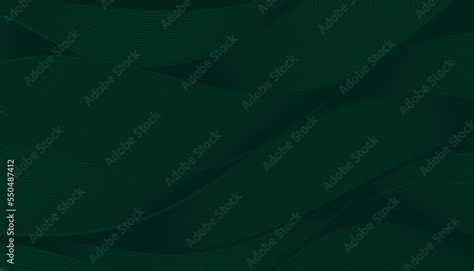 Abstract Luxury Dark Green Wave Line Pattern Background Modern Elegant